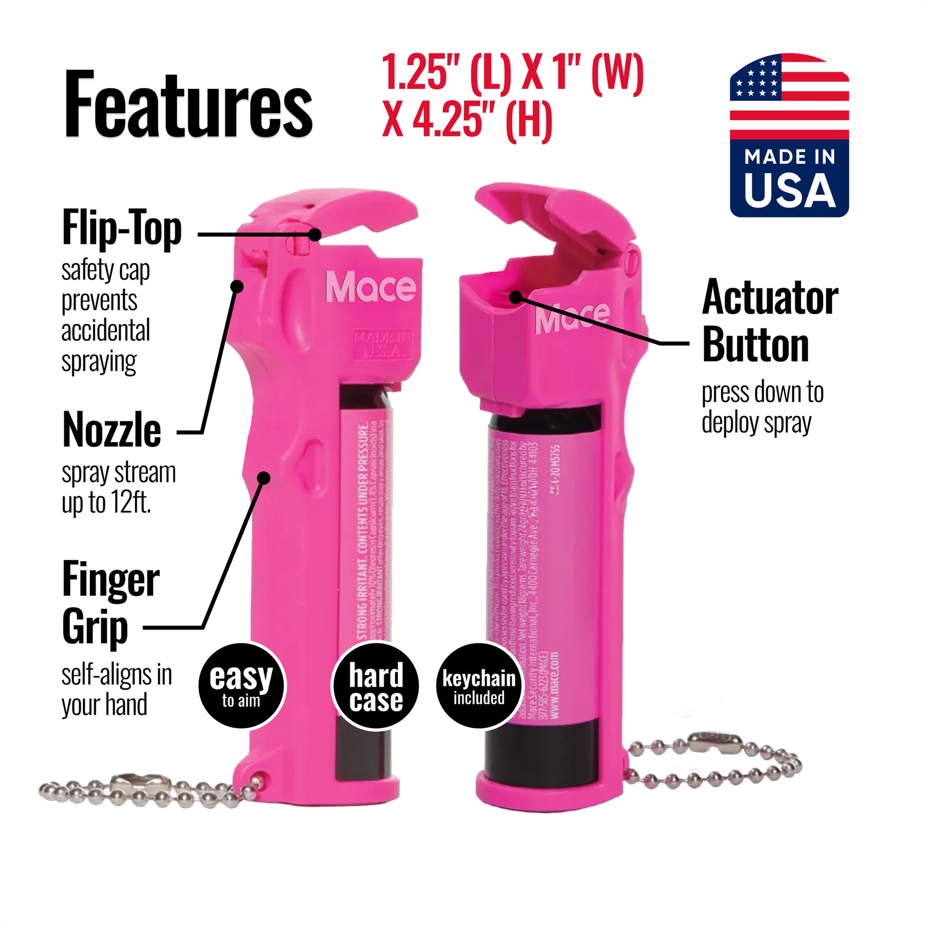 Hot Pink Personal Pepper Spray | Mace® Brand